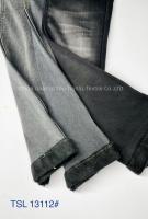 China 12.5oz Black Sulfur Brushed Denim Fabric Cotton Spandex Super Soft for sale