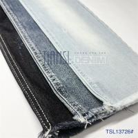 China 9.6 Oz Indigo Blue Black Denim Jeans Fabric Material Primary Fiber Super Soft Yarn for sale