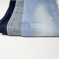China 160cm-168cm Anti Static Twill Woven Denim Jeans Fabric Cloth Cotton Polyester Spandex for sale