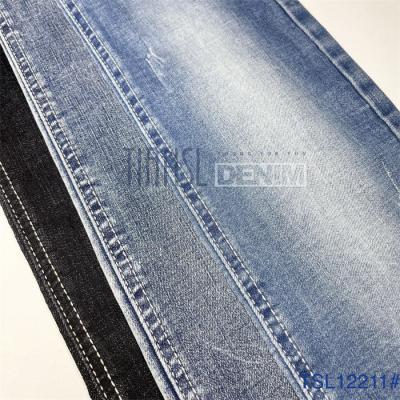 China 407gsm Indigo Black Jeans Fabric Heavy Weight Polyester Denim 12oz for sale