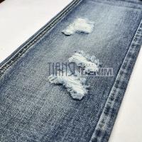 China Custom 158cm 100% Cotton Denim Fabric Light Blue 9.4 Oz for sale