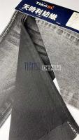 China 339gsm 160cm Black Twill Denim Fabric By The Yard 85% Cotton 15% Polyester for sale