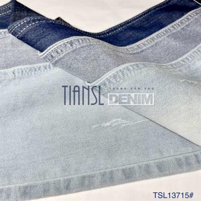 China 7 Oz Gracell Stretch Jeans Cotton Twill Denim Fabric Material Indigo Color for sale
