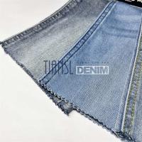 China OEM 10s TR Woven Unstitched Jeans Material Twill Denim Cotton Dress Material Fabric for sale