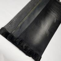 China black bulk High Stretch Denim Fabric With Fleece Lined 137cm-142cm for sale