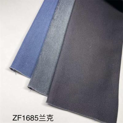 China Heavy Stretch Thin Denim Twill Fabric Indigo 380G for sale