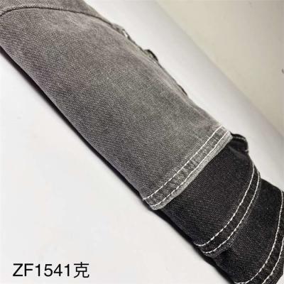 China Jersey Knitted Denim Fabric For Shirt Pants Black Gray 190CM for sale