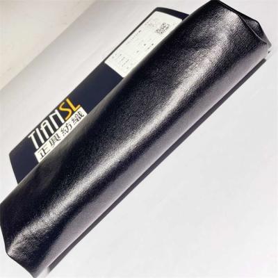 China Waterproof Plain Polyurethane Black PU Fabric For Jeans Packaging for sale