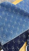 China 12oz Cotton Blue Patterned Stretch Denim Fabric For Pants Jeans 71inch for sale