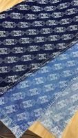 China 12oz Cotton Blue Patterned Stretch Denim Fabric For Pants Jeans 71inch for sale