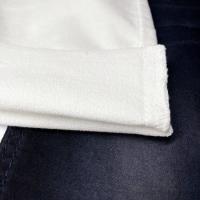 China Knitted Elastic Cotton Modal Spandex Fabric RFD White Denim Material 7 Oz for sale
