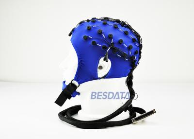 China Customized 128 Channel EEG Caps With Sintered Silver / Silver Chloride Electrode for sale