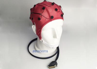 China Professional Red Color EEG Electrode Cap With 10 20 EEG Measuring System for sale