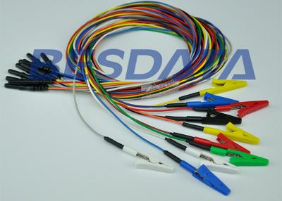 China Reusable Single Alligator Clip Leads TPU / PVC Cables Material E04010001 for sale