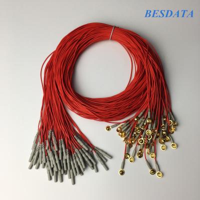 China EEG Machine Connector Elecrodes Cable And Aligator Clip Cable for sale