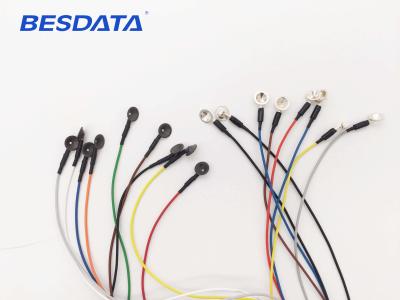 China Replaceable EEG Ag/Agcl Gold And Sintered Cup EEG Electrodes And EEG Cables for sale