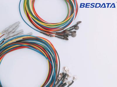 China PVC Jacket Wire With Sintered Silver Silver Chloride EEG Electrodes for sale