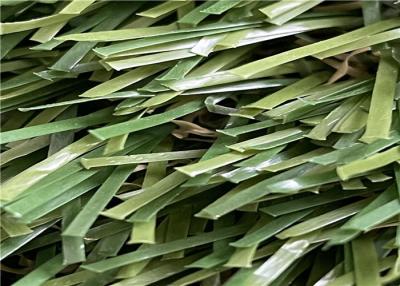 China Artificial Synthetic Grass 25mm 3m Wide Olive Green Flat Yarn Cream Yellow 8800d for sale