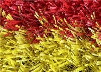China 20mm Rainbow Artificial Grass 2m X 2m 2m X 3m For Running Track With Stem Curly Yarn for sale