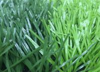 China Soccer artificial grass,stadium football field in school artificial turf 50mm,flat shape with stem,light and dark green for sale