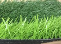 China Soccer artificial grass,stadium football field in school artificial turf 50mm,flat shape with stem,light and dark green for sale