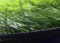 China Soccer artificial grass,stadium football field in school artificial turf 50mm,flat shape with stem,light and dark green for sale