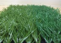 China soccer artificial grass,  school soccer field artificial turf 50mm,field and dark green c shape with stem for sale