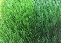 China soccer artificial grass,   football field  artificial turf 50mm apple and dark green,s shape with stem for sale
