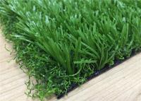 China landscaping artificial turf,playground leisure area, wide net yarn with curly yarn.2 colors,field green for sale