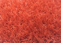 China SGS Red Countrywide Landscaping Artificial Grass C shape with stem for running track for sale