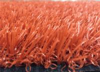 China SGS Red Countrywide Landscaping Artificial Grass C shape with stem for running track for sale