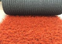 China SGS Red Countrywide Landscaping Artificial Grass C shape with stem for running track for sale