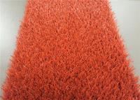 China SGS Red Countrywide Landscaping Artificial Grass C shape with stem for running track for sale