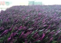 China 1m Wide 40mm Synthetic Grass Roll Green Curly Yarn Avender Flowers Color for sale