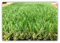 China Commercial Outdoor Synthetic Grass Around Pool Light Green Cream Yellow C Shape With Stem for sale