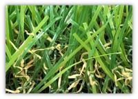 China Commercial Outdoor Synthetic Grass Around Pool Light Green Cream Yellow C Shape With Stem for sale
