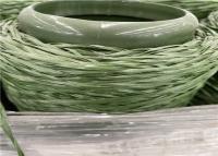 China Olive Green C Shape artificial turf yarn 8800d artificial filament yarn With Stem for sale