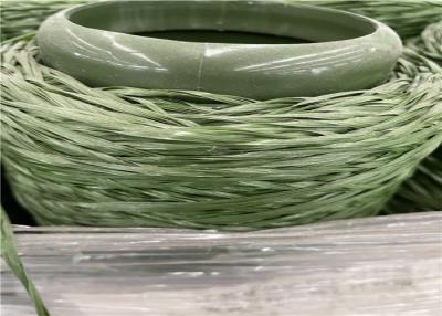 China Olive Green C Shape artificial turf yarn 8800d artificial filament yarn With Stem for sale