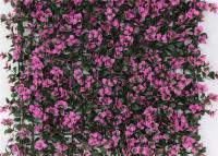 China Faux Greenery Privacy Fence  Artificial Leaves Mat For Wall Pink And Green Leaves for sale