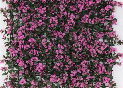 China Faux Greenery Privacy Fence  Artificial Leaves Mat For Wall Pink And Green Leaves for sale