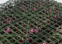 China Faux Greenery Privacy Fence  Artificial Leaves Mat For Wall Pink And Green Leaves for sale