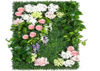 China Cabbage Mixed Artificial Green Panels Outdoor Artificial Wall Panels Foliage Fence Panels for sale