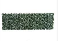 China Outdoor Artificial Green Panels Plastic Faux Greenery Privacy Panels Leaf Fence Vertical for sale