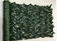 China Outdoor Artificial Green Panels Plastic Faux Greenery Privacy Panels Leaf Fence Vertical for sale