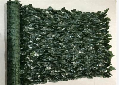 China Outdoor Artificial Green Panels Plastic Faux Greenery Privacy Panels Leaf Fence Vertical for sale