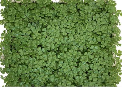 China Vertical Garden Artificial Green Panels Faux Plant Wall Panels Four Leaf Clover Hedge Board for sale