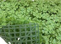 China Vertical Garden Artificial Green Panels Faux Plant Wall Panels Four Leaf Clover Hedge Board for sale