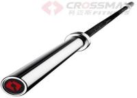 China Hard Chroming Fitness Rigs Weightlifting Training Bar Kunrled Grip 25mm Sleeve 15kg for sale
