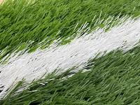 China 6 X 8  6m X 6m Artificial Grass Football Ground S Shape Yarn Light Green Olive Green for sale