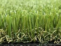 China 12000D 3m By 3m 35mm Artificial Grass Tiles Outdoor Fibrillate Yarn 6 Straight 8 Curly for sale